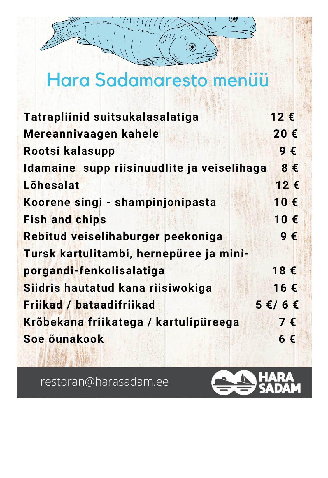 Menüü - Hara Sadam